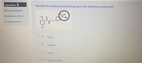 Solved Identify the circled functional group in the | Chegg.com
