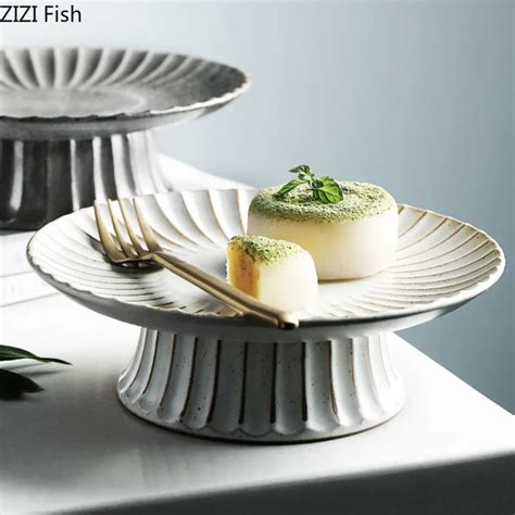 도자기 케이크 스탠드 라운드 받침대 디저트 홀더 컵케익 디스플레이 랙 생일 웨딩 파티 장식스탠드 Aliexpress