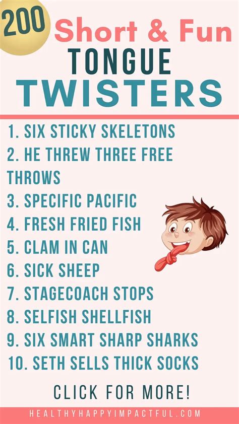Tongue Twisters In English