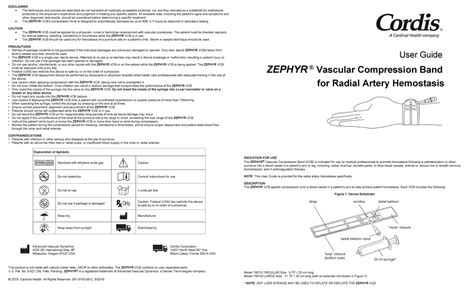 CORDIS ZEPHYR USER MANUAL Pdf Download ManualsLib