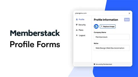 How To Set Up A Profile Form In Webflow Memberstack Tutorial Youtube