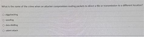 high quality solution what is the name of the crime when an attacker