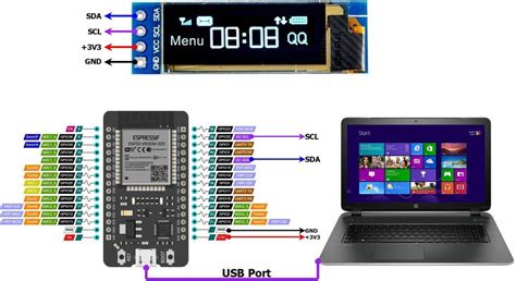 Esp32 Oled Ssd1306 I2c Interface Embedded Diaries 096 Oled Lcd