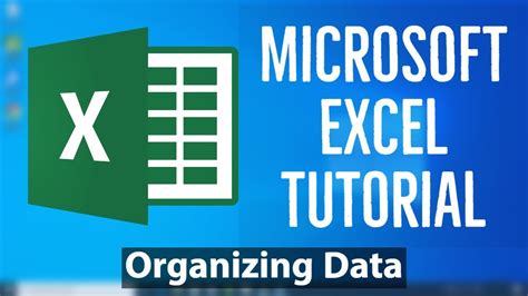 microsoft excel tutorial organizing data youtube