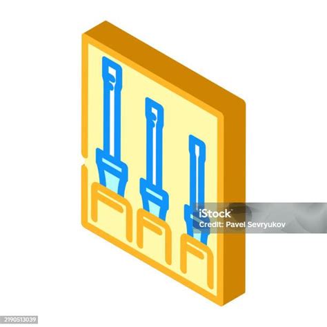 스크류 드라이버 자동차 수리 도구 아이소 메트릭 아이콘 벡터 일러스트 레이 션 3차원 형태에 대한 스톡 벡터 아트 및 기타
