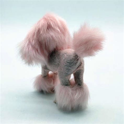 4 Inch Pink Poodle Figure Simulation Dog Plush Toys T Crafts Home Decoration Fruugo Uk