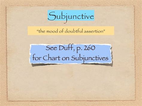 Chapter 17 Subjunctive Ppt