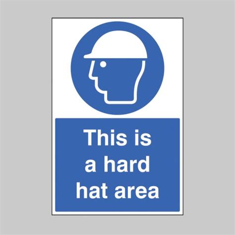 Hard Hat Safety Zone Sign Mandatory Ppe Area