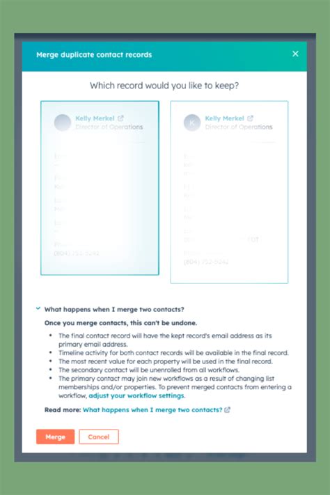 how to manage duplicate contacts in hubspot
