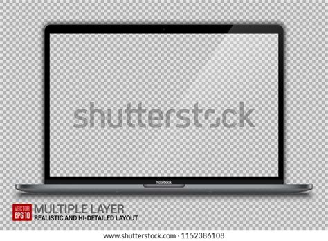Realistic Dark Grey Notebook Transparent Background Stock Vector Royalty Free