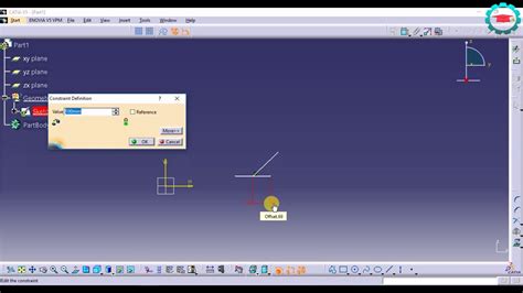 21 mid point and equidistant point constraints catia sketcher youtube