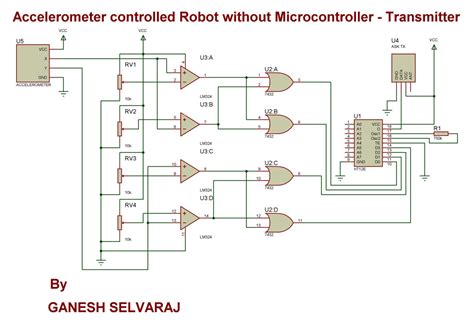 Accelerometer Controlled Robot Without A Microcontroller