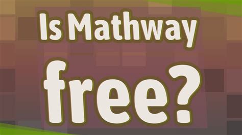 is mathway free youtube