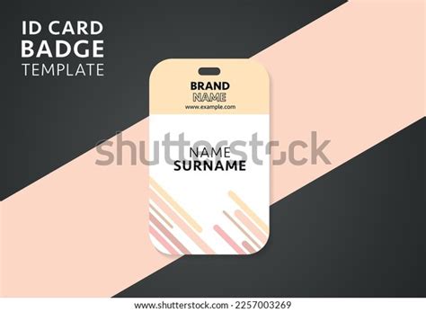 Corporate Id Card Professional Employee Identity Stock Vector Royalty