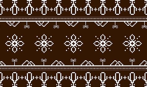 민족 기하학적 픽셀 아트는 단순한 모양과 패턴을 사용하여 전통적이고 문화적인 디자인을 만듭니다 0명에 대한 스톡 벡터 아트 및 기타 이미지 Istock