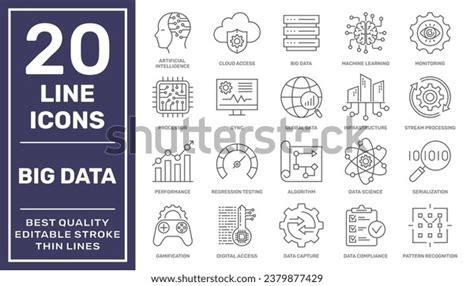 Big Data Analytics Icon Set Big Stock Vector Royalty Free 2379877429