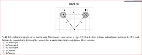 Solved Shows Two Long Parallel Current Carrying Wires