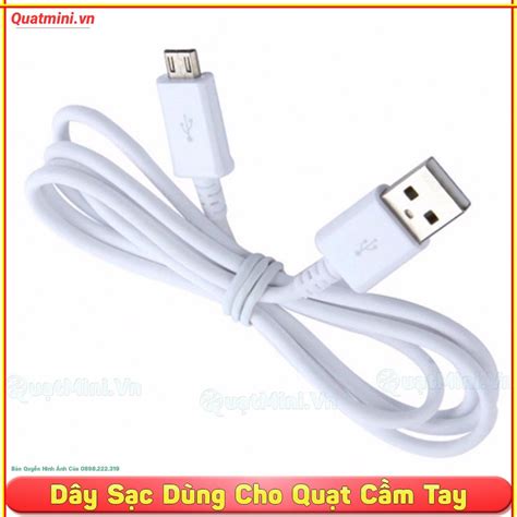 Dây Cáp Sạc Chuẩn Micro USB Chuyên Dùng Cho Quạt Cầm Tay Shopee Việt Nam