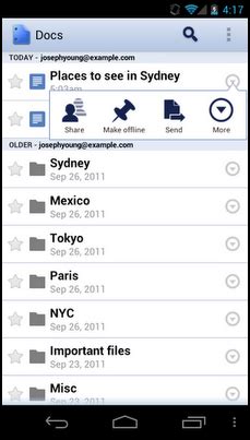 Google Docs For Android Updated With Offline Access And Improvements To Tablet Experience