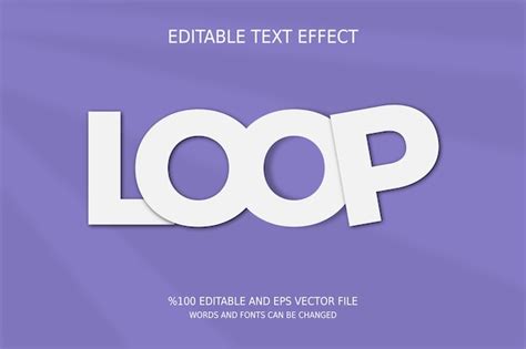 premium vector editable loop text effect