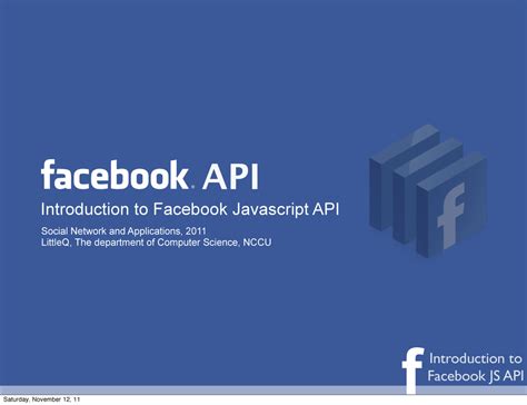 Facebook Javascript Sdk Introduction Speaker Deck