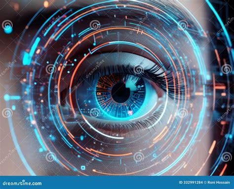 A Visualization Of An Advanced Biometric Authentication System Stock