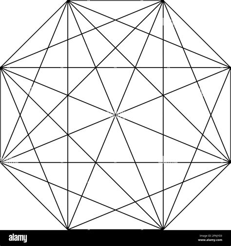 Interlocking Interconnect Polygon Shape Elemenet Stock Vector Illustration Clip Art