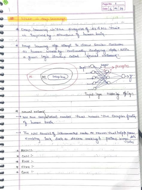 deep learning notes pdf