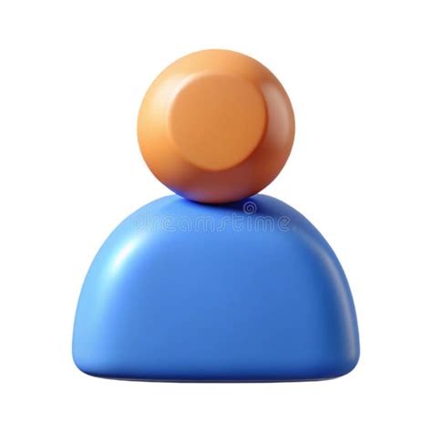 Rounded Person 3d Icon User Profile And Avatar Symbol Stock Illustration Illustration Of