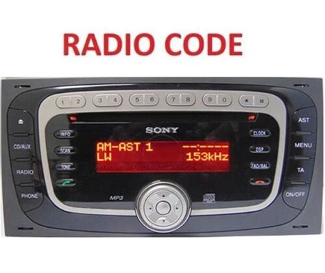 FORD 6000 CD RADIO STEREO CODE UNLOCK SERVICE M & V SERIAL NR SECURITY ...