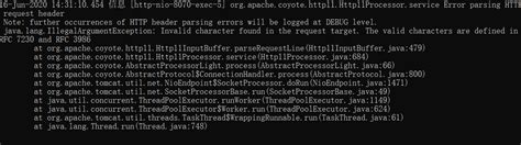 solved tomcat rfc 7230 and rfc 3986 exception programmer sought