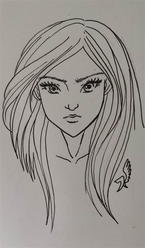 Determined Face Drawing