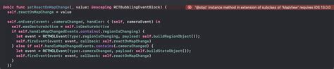 Bug Objc Instance Method In Extension Of Subclass Of Mapview