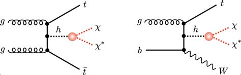 Examples Of Diagrams With Insertions Of The Dm Higgs Operators Filled