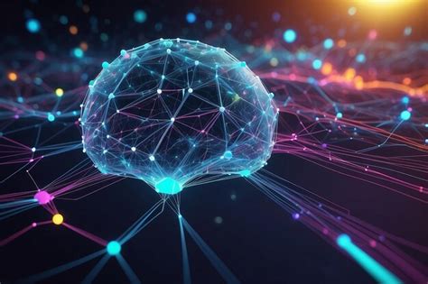 Premium Photo Neural Network 3d Illustration Big Data And Cybersecurity Data Stream