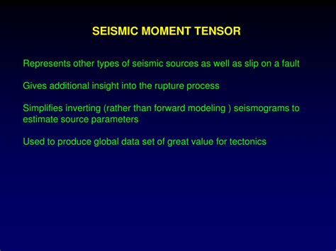 ppt earthquakes 2 waveform modeling moment tensors and source