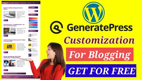 GeneratePress Premium Theme Customization Get For Free GeneratePress Tutorial 2023 YouTube