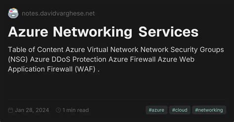 Azure Networking Services
