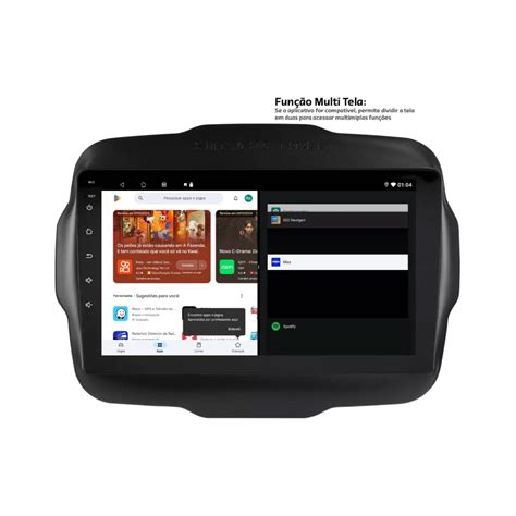Central Multimídia Jeep Renegade Pcd E Standard Sem Radio Original Adak G2 Tela De 9 Qled 2gb