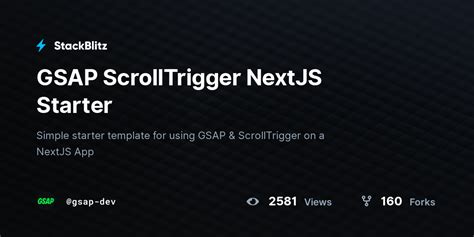 Gsap Scrolltrigger Nextjs Starter Stackblitz