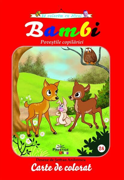 Bambi Carte de colorat PDF Autor Şerban Andreescu MsBook ro
