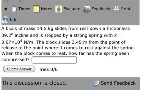 solved timer notes evaluate feedback print info a block of