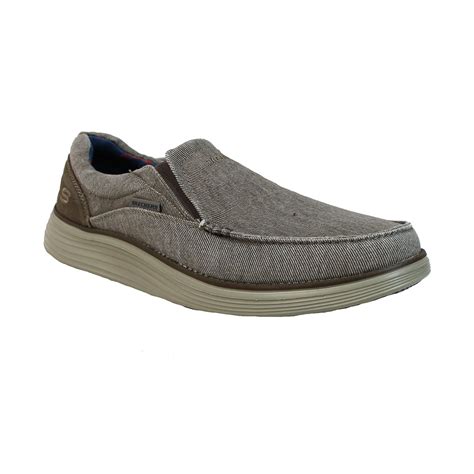 Skecher 66014 Canvas Fabric Upper Slip On Casual Shoe See The Largest