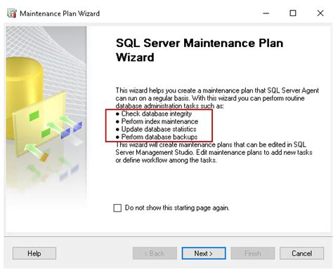 Impostare Le Statistiche Di Aggiornamento Di Sql Server Mediante Piani Di Manutenzione Del