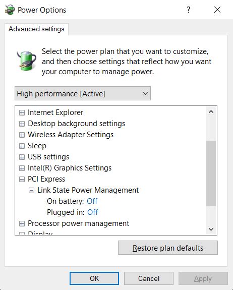 Link Power Management In Intel Optane Memory And Storage Management Enable Or Disable