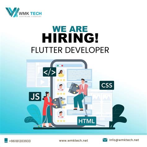 Wmk Tech On Linkedin Flutterdeveloper Mobileapps Jobopening Hiring