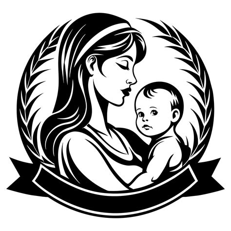 Mother Day Black Line Style Art Vector Art At Vecteezy