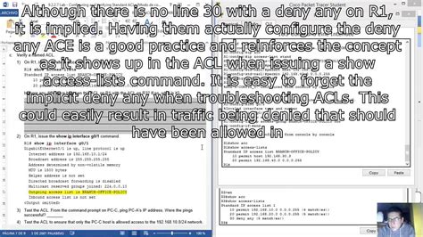 9 2 2 7 lab configuring and verifying standard acls youtube