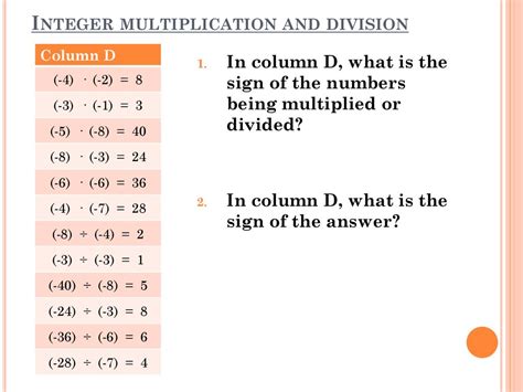 Dividing Integers Examples