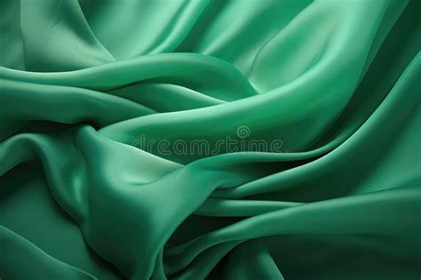 Soft Green Satin Fabric Draping Elegantly In Gentle Folds Stock Illustration Illustration Of